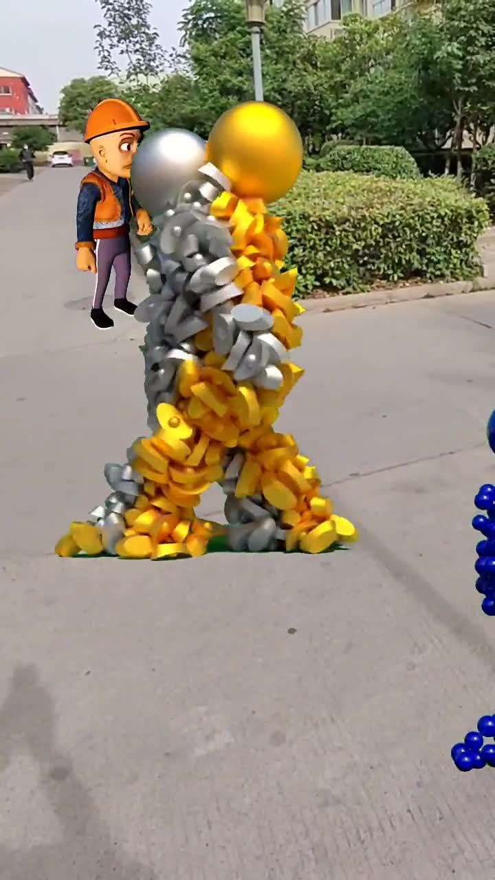 两组小球人碰撞 超高清特效