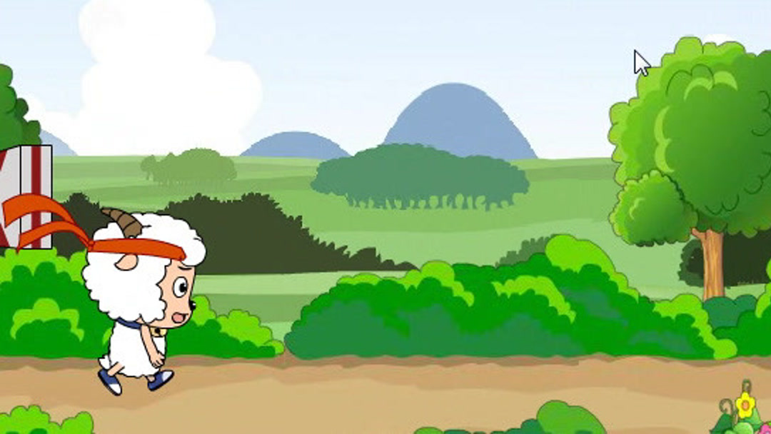 羊羊运动会开幕啦,来看看喜羊羊的铁人三顶表现如何