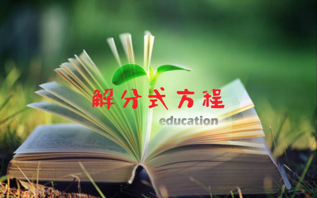 解分式方程例题