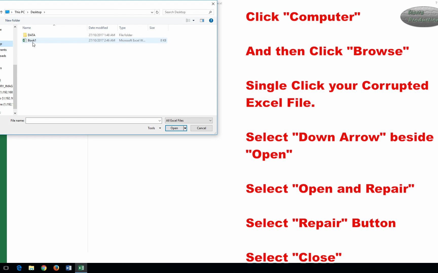 Recovery Excel file