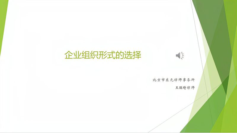 如何选择企业的组织形式