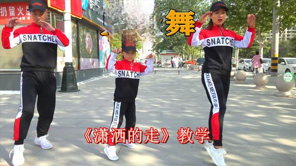 简单22步弹跳广场舞《潇洒的走》,背面慢动作教学,适合初学者