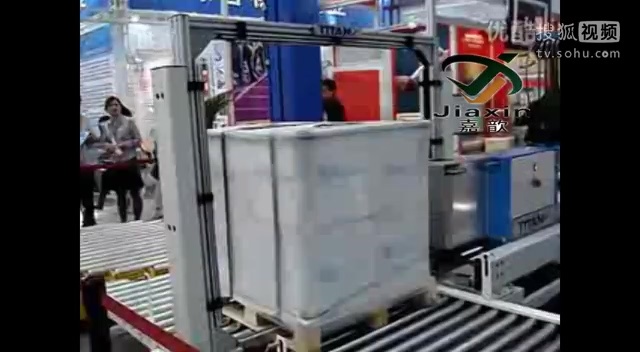 流水线打包机缠绕机 pp带捆扎机 嘉歆包装高速智能缠绕包装机生产线