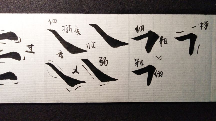 基础笔画问题,注重笔画粗细对比,教你如何写好笔画