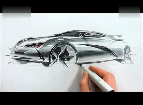 设计素描如何手绘汽车(三十六)