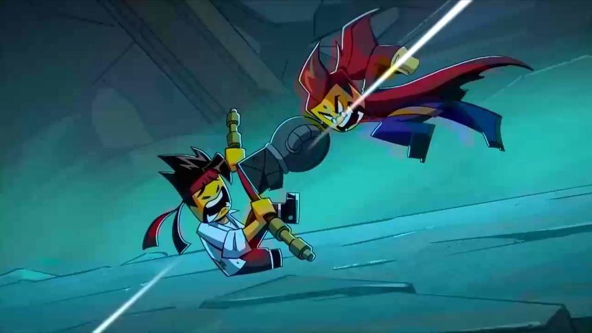 动画:红孩儿拔出金箍棒,救出牛魔王,金箍棒被齐小天抢走了