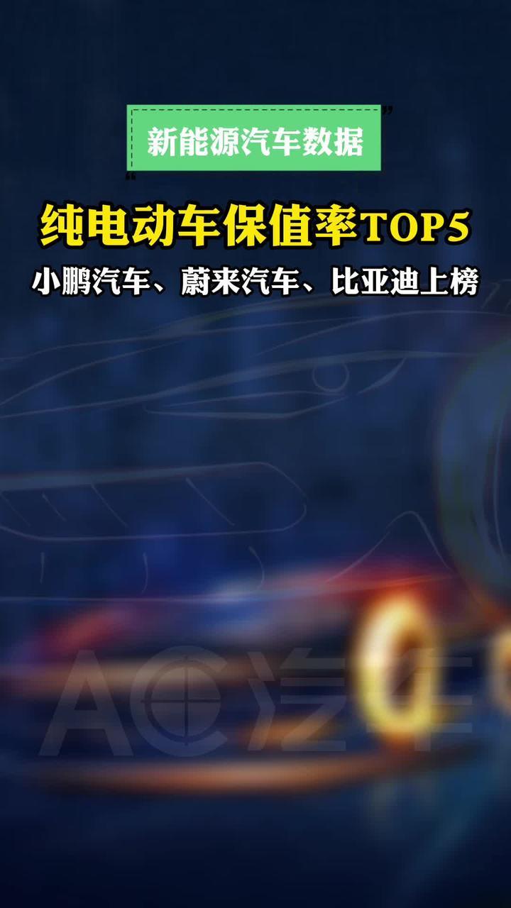 你的电动汽车还值多少?看看最新报告!2022纯电动车保值率TOP5:#.