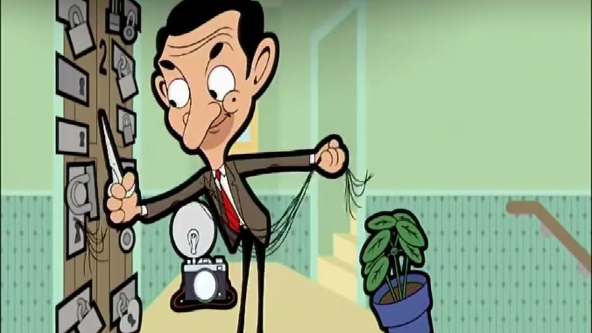 憨豆动画版:憨豆出门度假,为防盗费尽心思,估计自己也进不了家