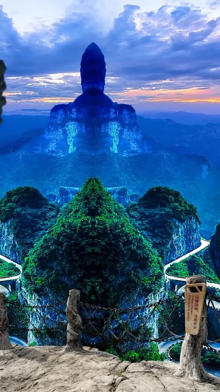 张家界的盘山公路,我国劳动人民智慧的结晶