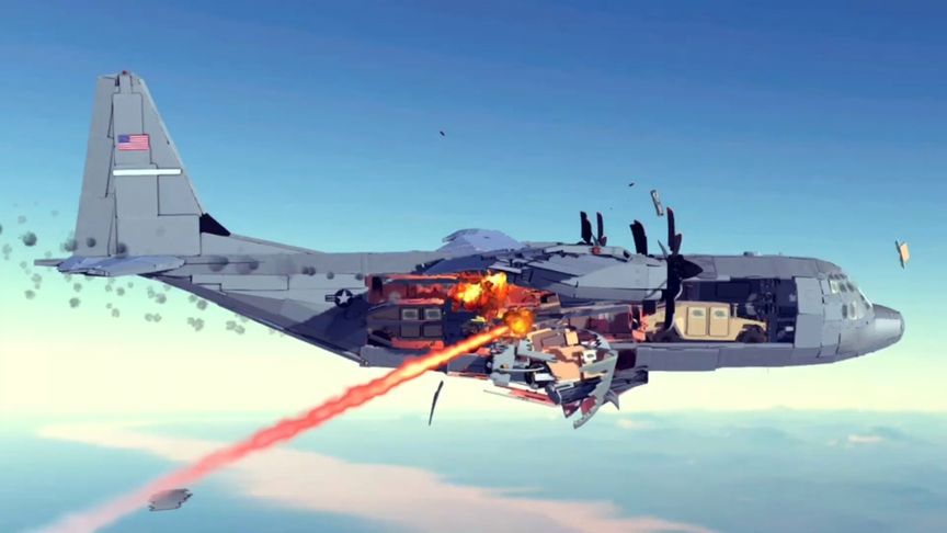 运输机,直升机,战斗机坠毁模拟