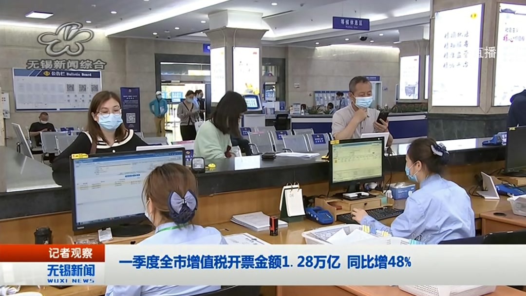一季度全市增值税开票金额1.28万亿 同比增48%