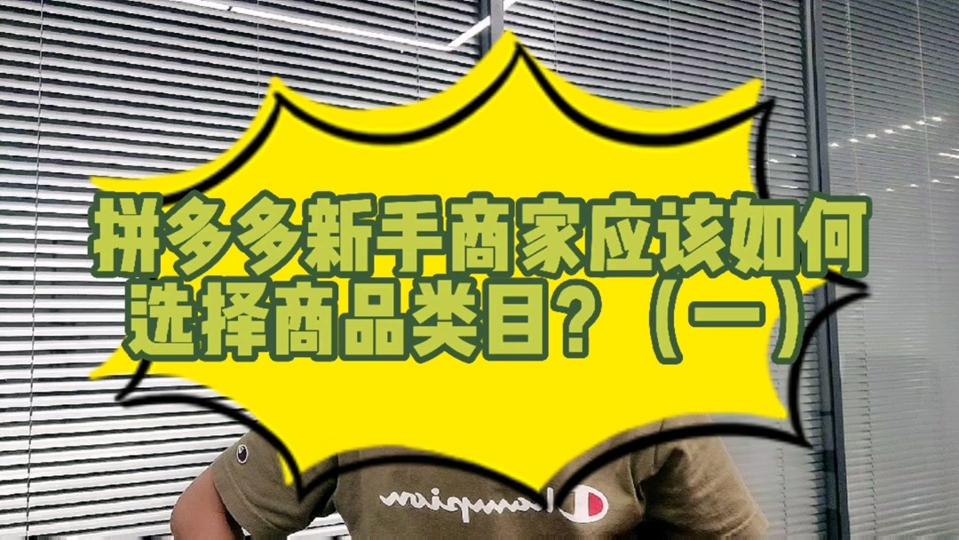 拼多多新手商家应该如何选择商品类目呢(一)