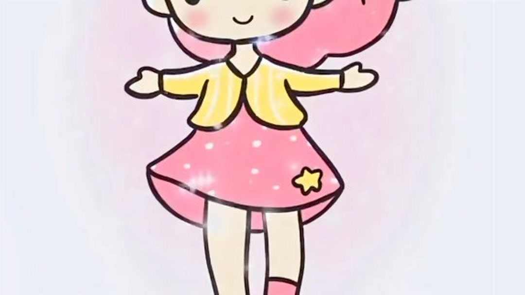 8位可爱公主,卡通星座,简笔画公主