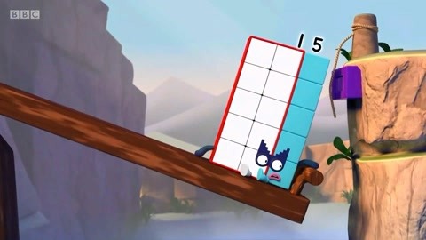 数字积木 搞笑动画:15要撞到石头了 要赶紧去救他