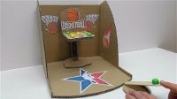 【极酷花园】用纸盒子制作"篮球罚球游戏"的全过程【DIY手工系列】
