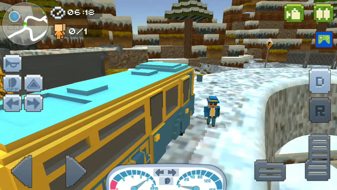 我的世界雪地巴士开开开 游戏