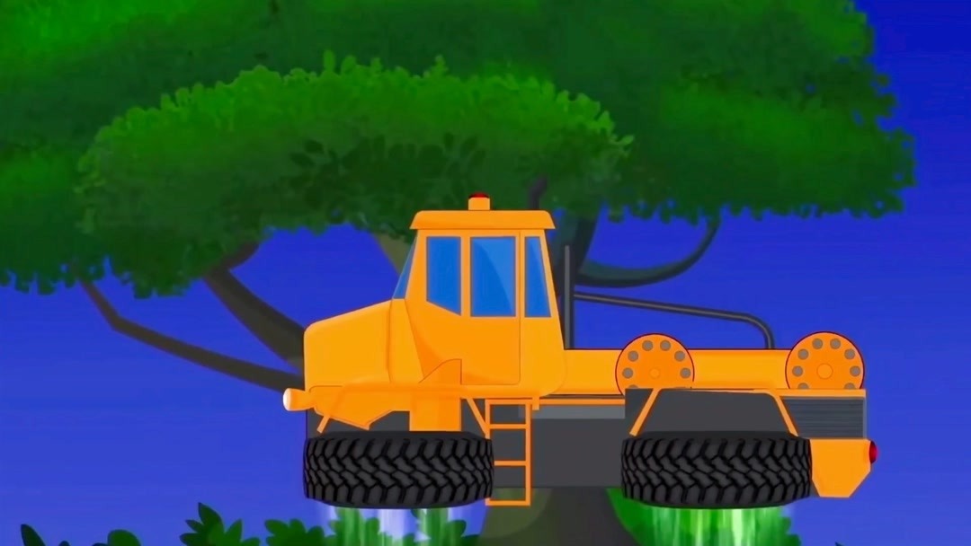 变形工程车益智动画 工程车救助小汽车