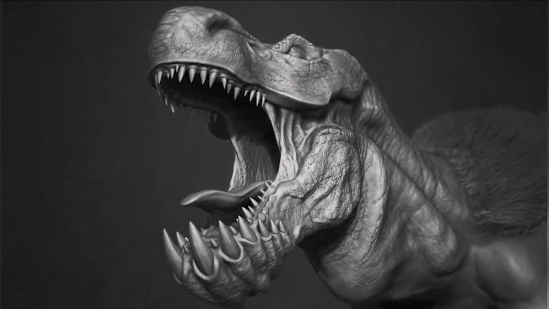 【3D建模】使用ZBrush制作恐龙3D模型,ZB加速雕刻