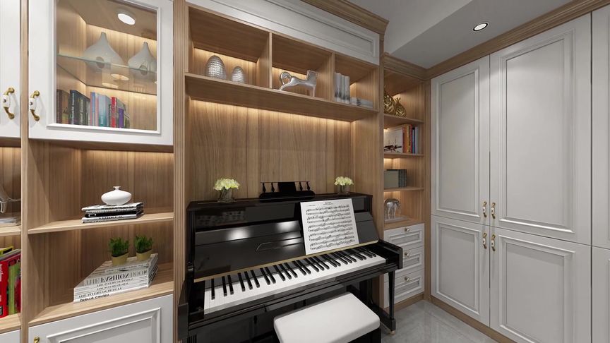 多功能榻榻米房全屋定制效果图,学习、休闲、睡眠都不误