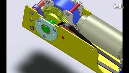众开机电 LS1000-G型 平开门自动开门器 齿轮箱装配3D动画