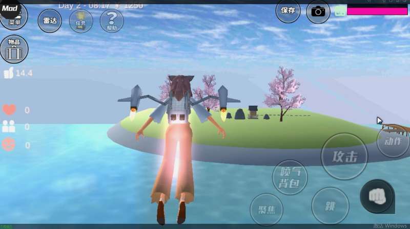 樱花校园模拟器:和牛餐厅对面真的有樱花小岛,看来小伙伴没骗我