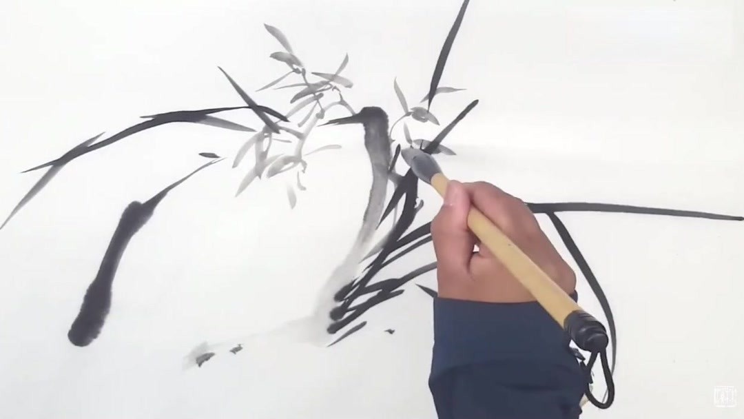 大师笔下“水墨画”拿起画笔,寥寥数笔后一幅精美的作品就完成了