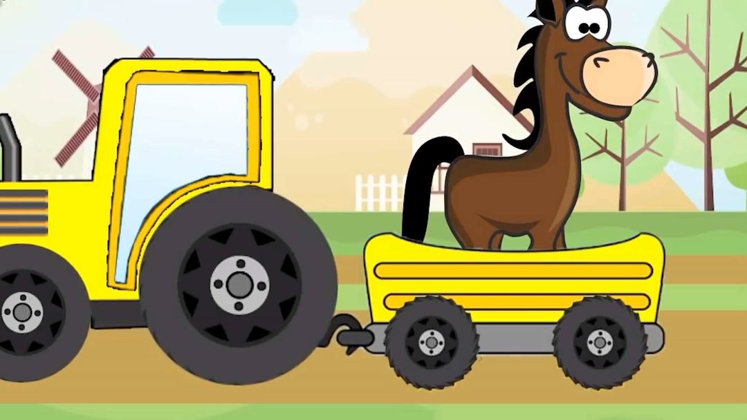超级挖掘机动画 第116集 拖拉机运送动物
