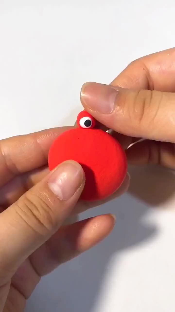 超级简单的小螃蟹教程,适合新手学习哦手工粘土手工diy螃蟹创意