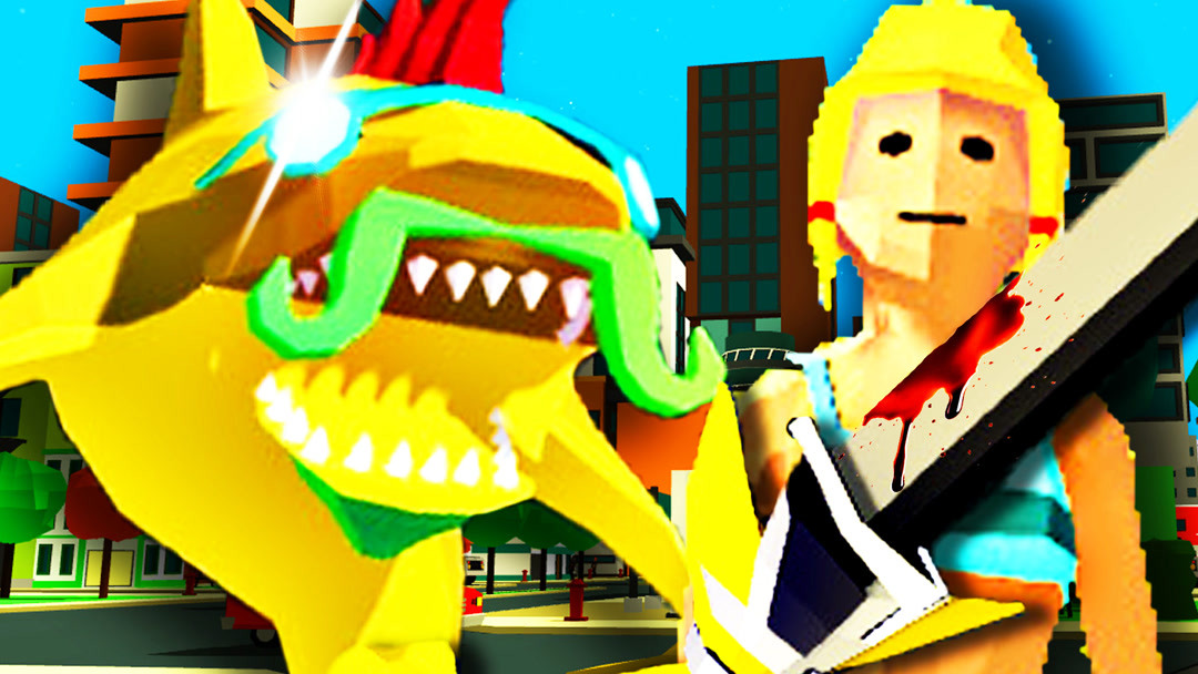 【屌德斯解说】 鲨鱼模拟器 大白鲨在陆地生存