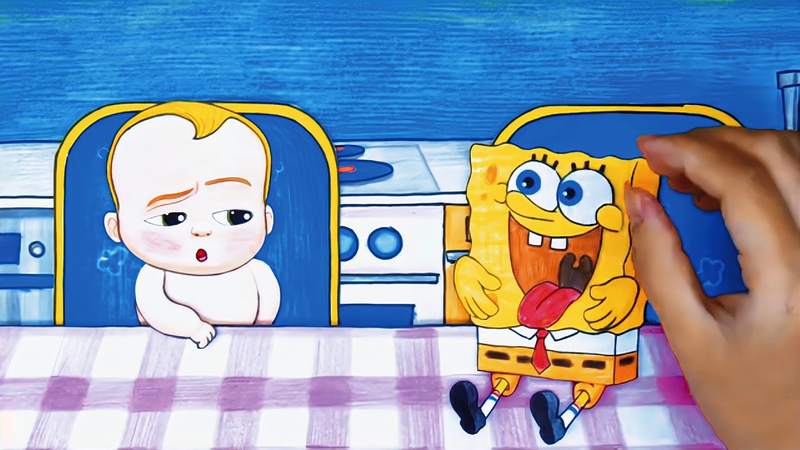 定格动画—用纸画出来如何照顾2个小宝宝