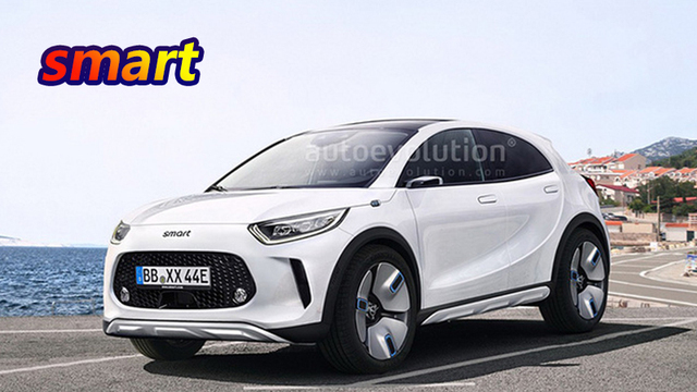 smart全新车型渲染图!隐藏式门把手2022年亮相