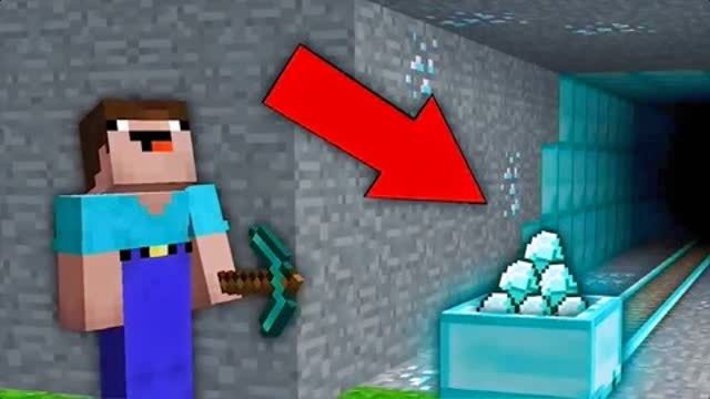 我的世界新手vs专业:新手在矿里发现了传说中的钻石铁路!