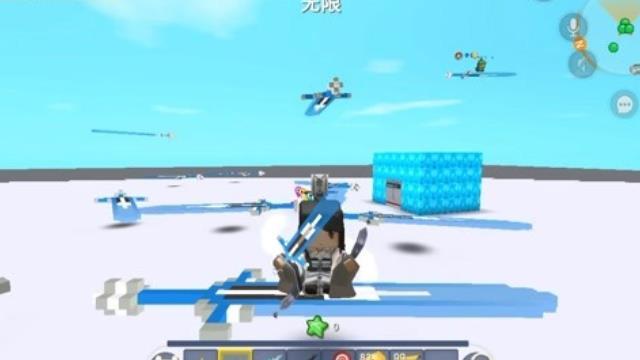 迷你世界:御剑飞行,半仙脚踏仙剑真快成仙了,伙伴玩的不亦乐乎