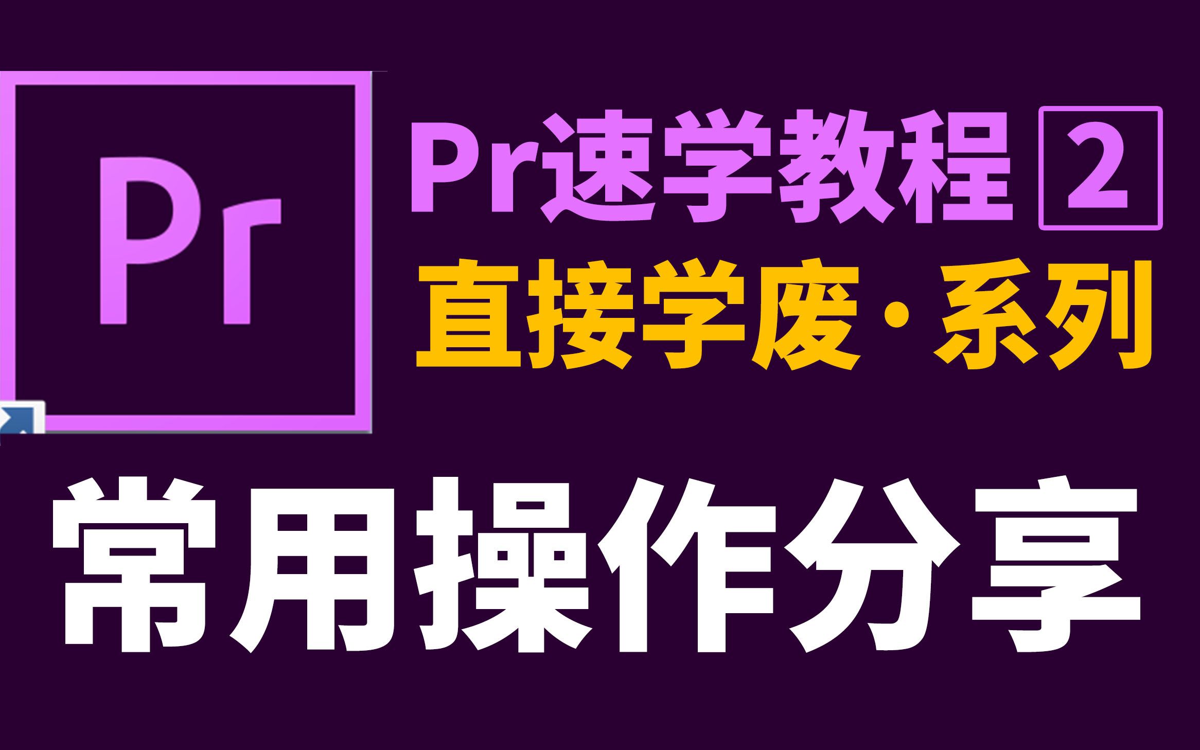 【Pr常用操作分享】速通02 - 快速剪辑和字幕