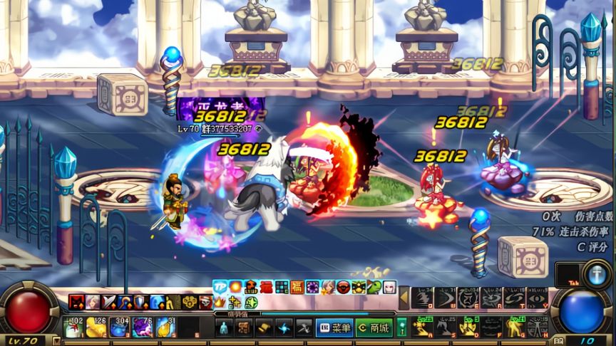 DNF70版本神豪阿修罗单刷异界蠕动之城,进图才知道忘了买世界仪