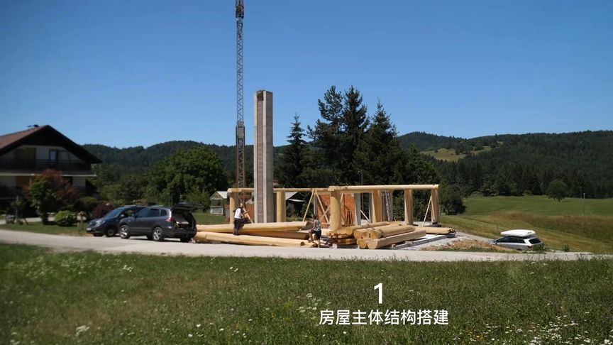 木质房子主体结构搭建,过程十分解压,请慢慢观看!#木头房子