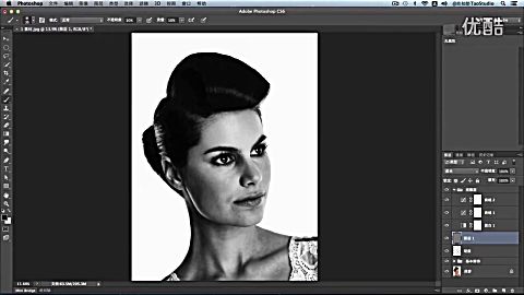 广告皮肤修饰 明度 柔光 双曲线 人像精修教程调色教程 光影修饰 PS...