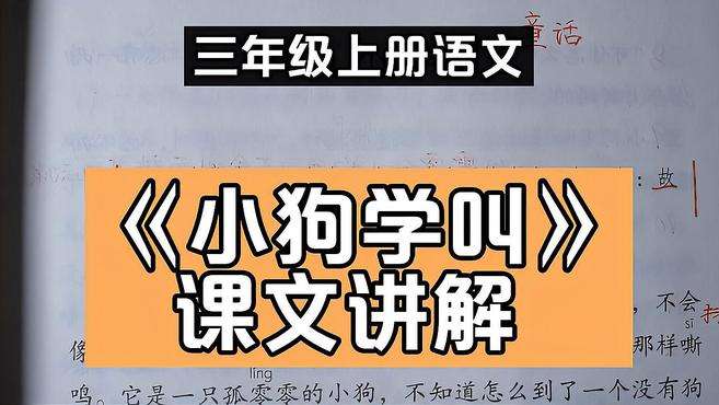 三上语文《小狗学叫》课文讲解,备受争议的课文,到底想教会什么