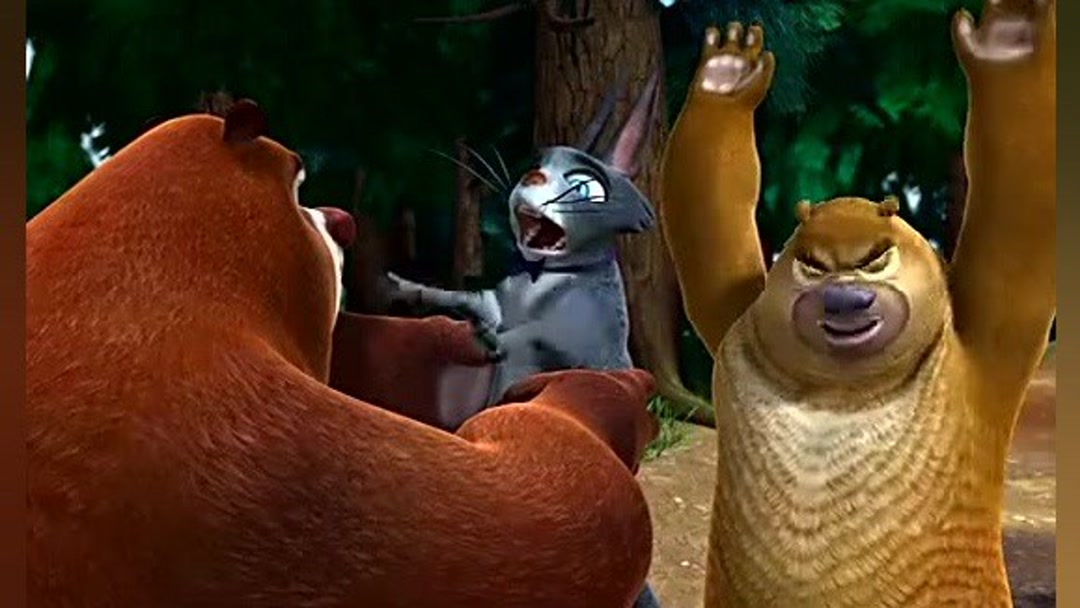 熊出没-光头强得破伤风,熊大熊二跑到哪追到哪