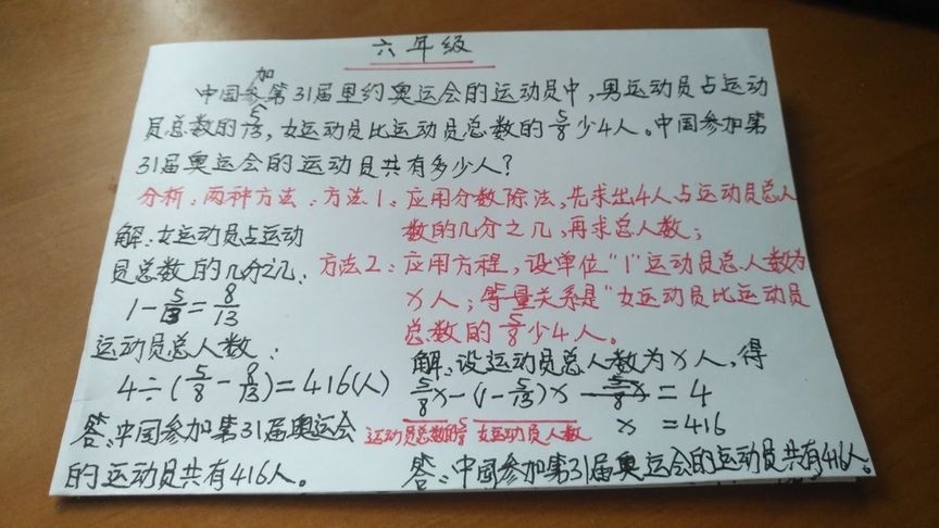 016012人教版分数除法和方程解决问题综合题