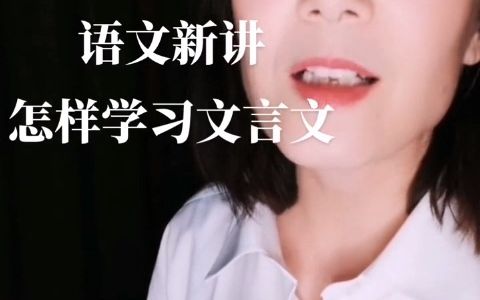 语文新讲:如何学习文言文
