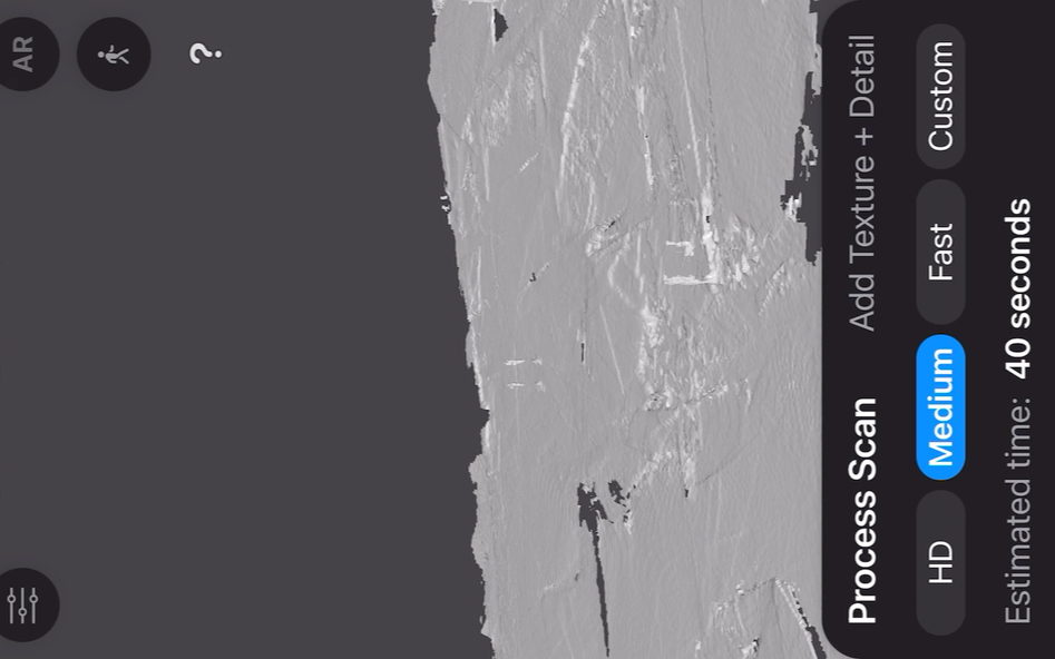 iPhone Lidar扫描球场 软件:3d scanner app