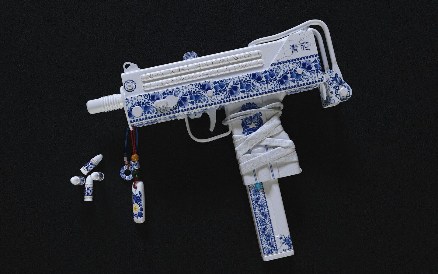 【3Dmax建模】UZI冲锋枪模型3DS MAX建模全过程,零基础游戏建模...