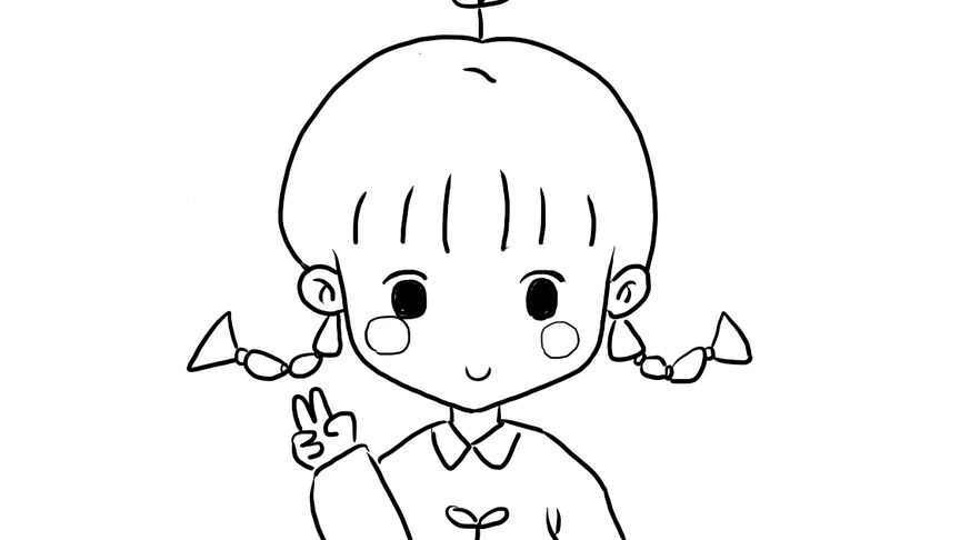 如何画一个可爱的小女孩幼儿亲子简笔画