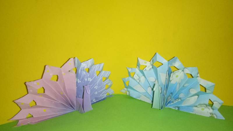 手工作业就做孔雀吧,送你折纸教程,好看又简单