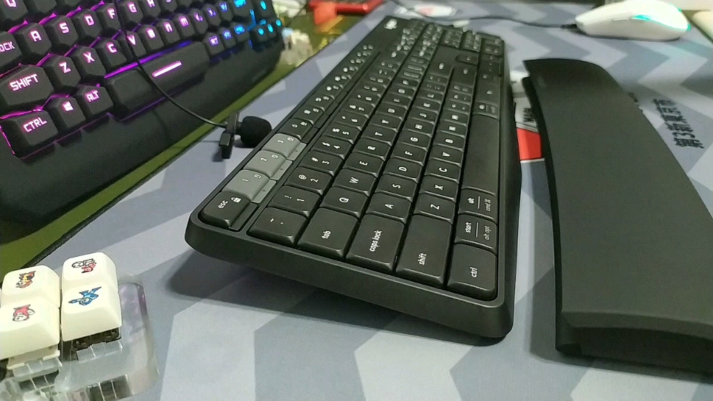 罗技k375s 润滑后试打