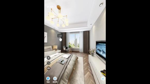 现代简约主卧带衣帽间设计