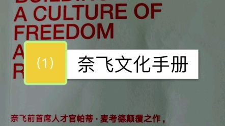 《奈飞文化手册》(1)奈飞文化