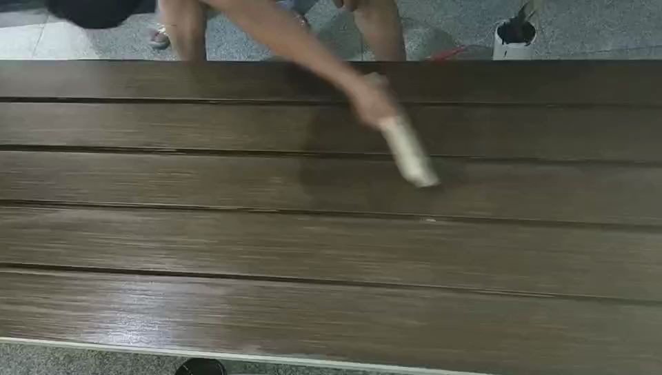 钢结构上做仿木纹漆施工视频!木纹漆价格 钢结构木纹漆 廊架木纹漆