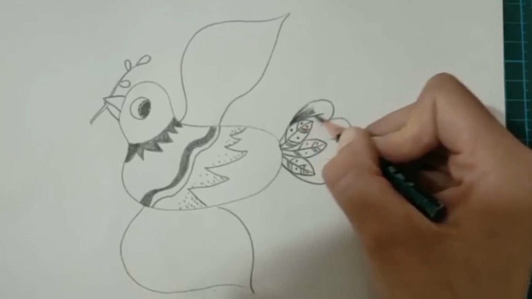 简笔画画一只飞翔的小鸟,简单易学小朋友野可以学会,教程附上